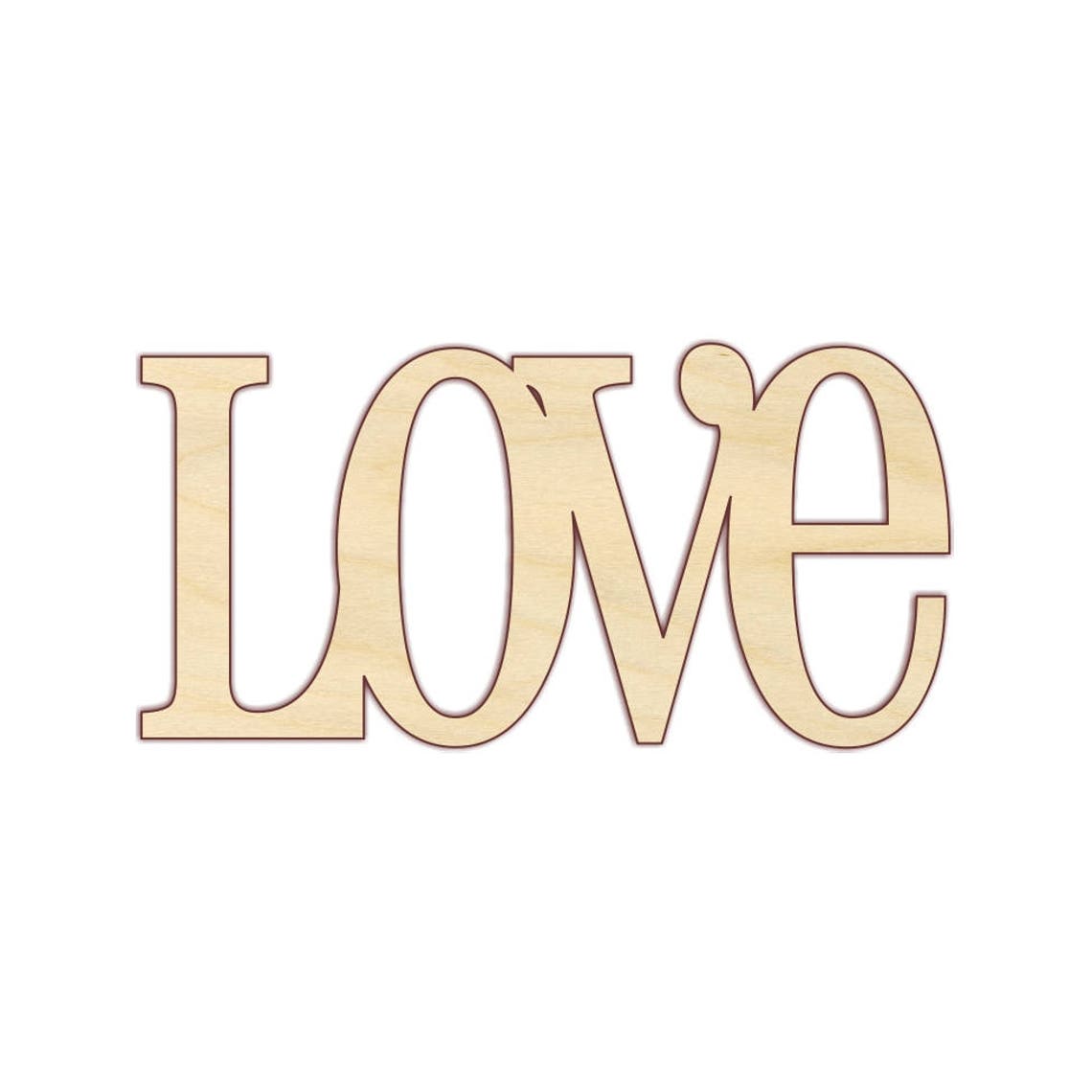 Love Wood Word - Unfinished Wood Words - 160415 - Etsy