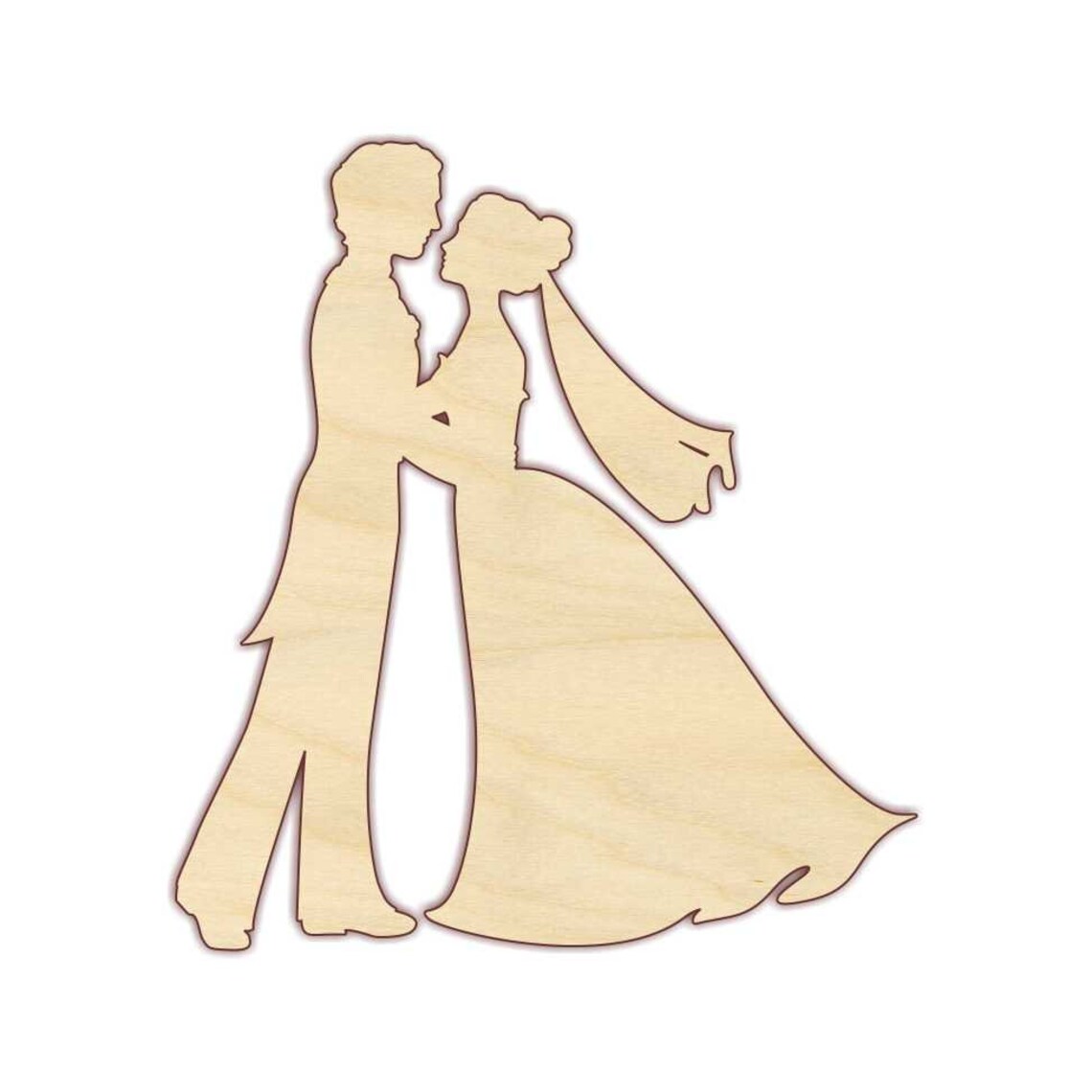 Couple - Bride and Groom Wood Cutout - Unfinished Wood - 170512 - Etsy