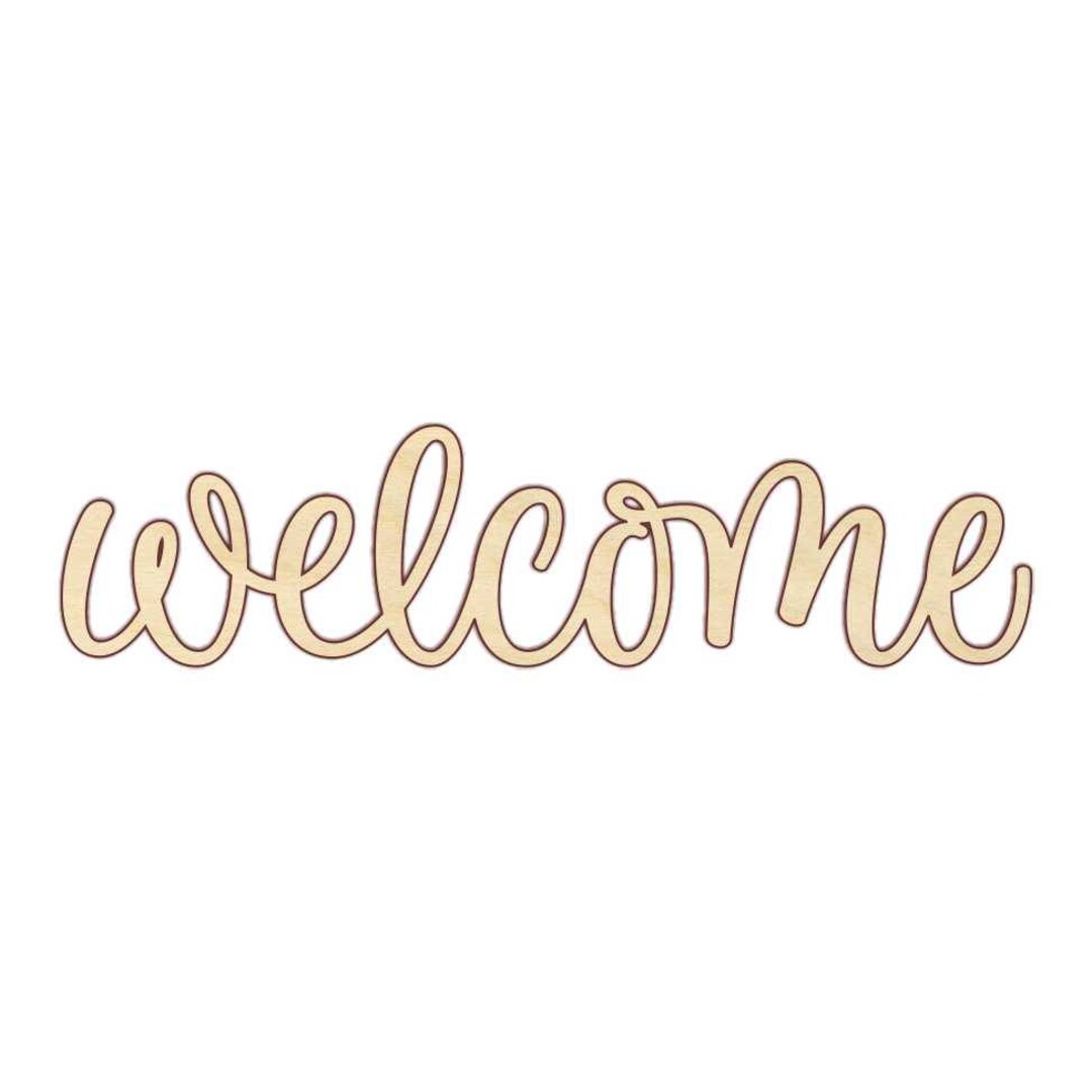 Welcome Wood Word Sign - Wooden Words - 180134 - Etsy
