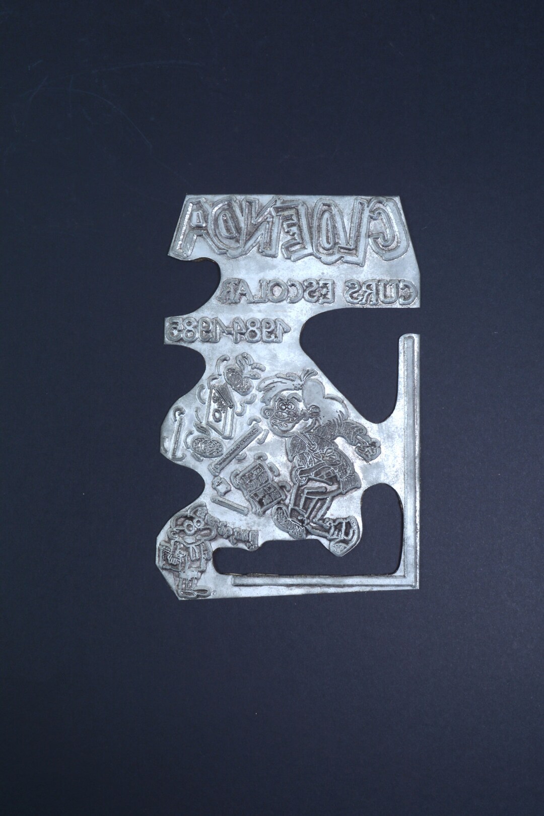 Vintage Metal Cliche of Cartoon School Boys - Etsy