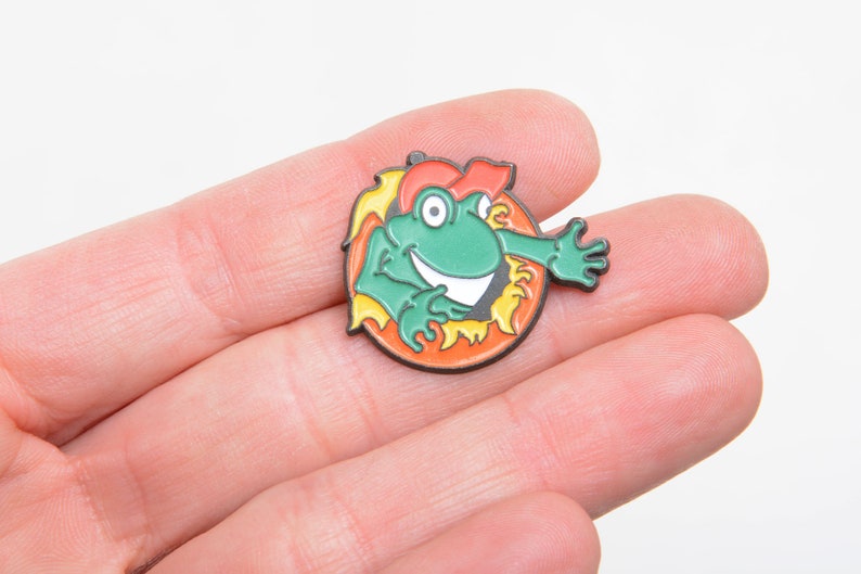 Cute Cartoon Frog Enamel Pin Badge Animal Enamel Pin | Etsy