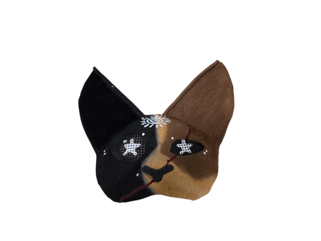 Animal Felt Mask- Calico Sun Pattern Cat Mask - Etsy