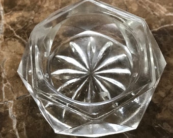 Vintage Clear Glass Salt Cellar | Etsy