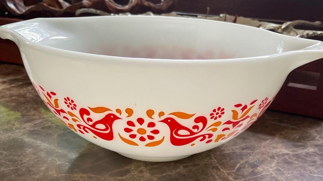Vintage 1970s Pyrex Friendship Pattern Mixing Bowl 2.5 Quart - Etsy
