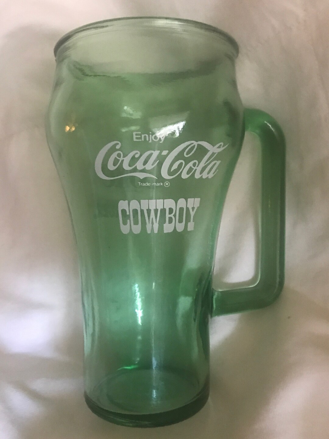 1980s Coca-cola Whataburger Cowboy Green Glass Mug - Etsy