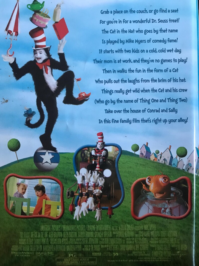 Dr. Seuss' the Cat in the Hat VHS 2002 Starring Mike Meyers - Etsy