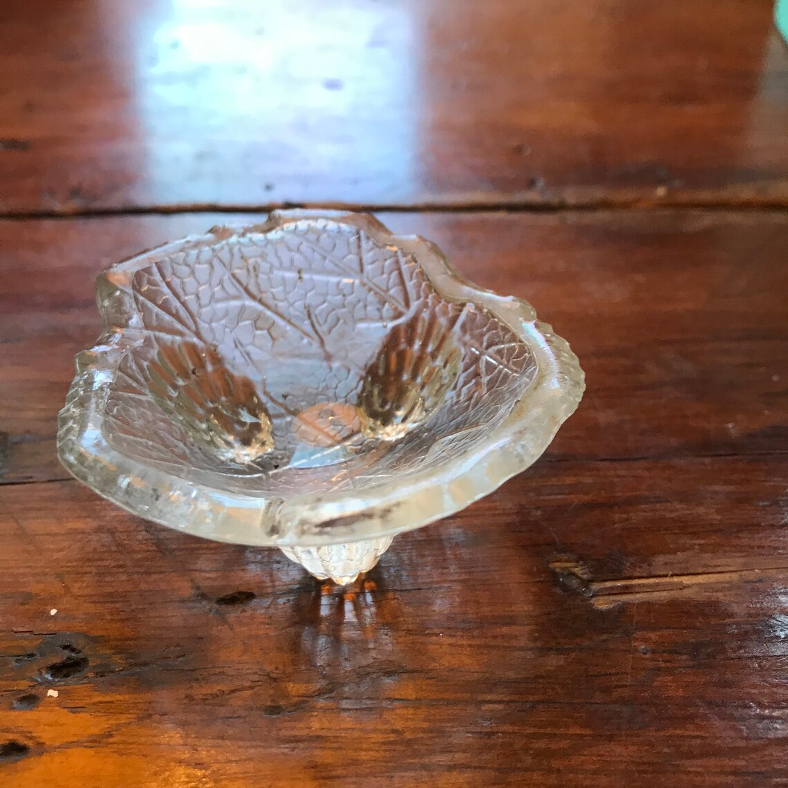 Vintage Clear Glass Salt Cellar | Etsy
