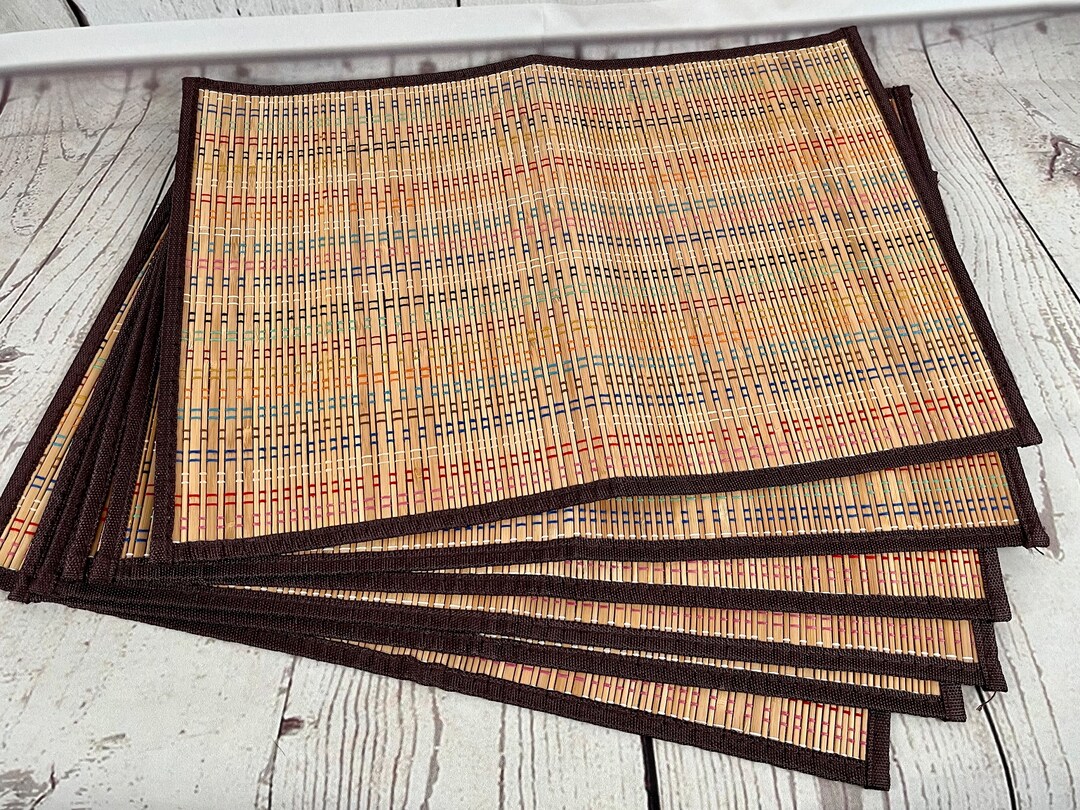 6pc Boho Woven Bamboo Placemats 13x19 - Etsy