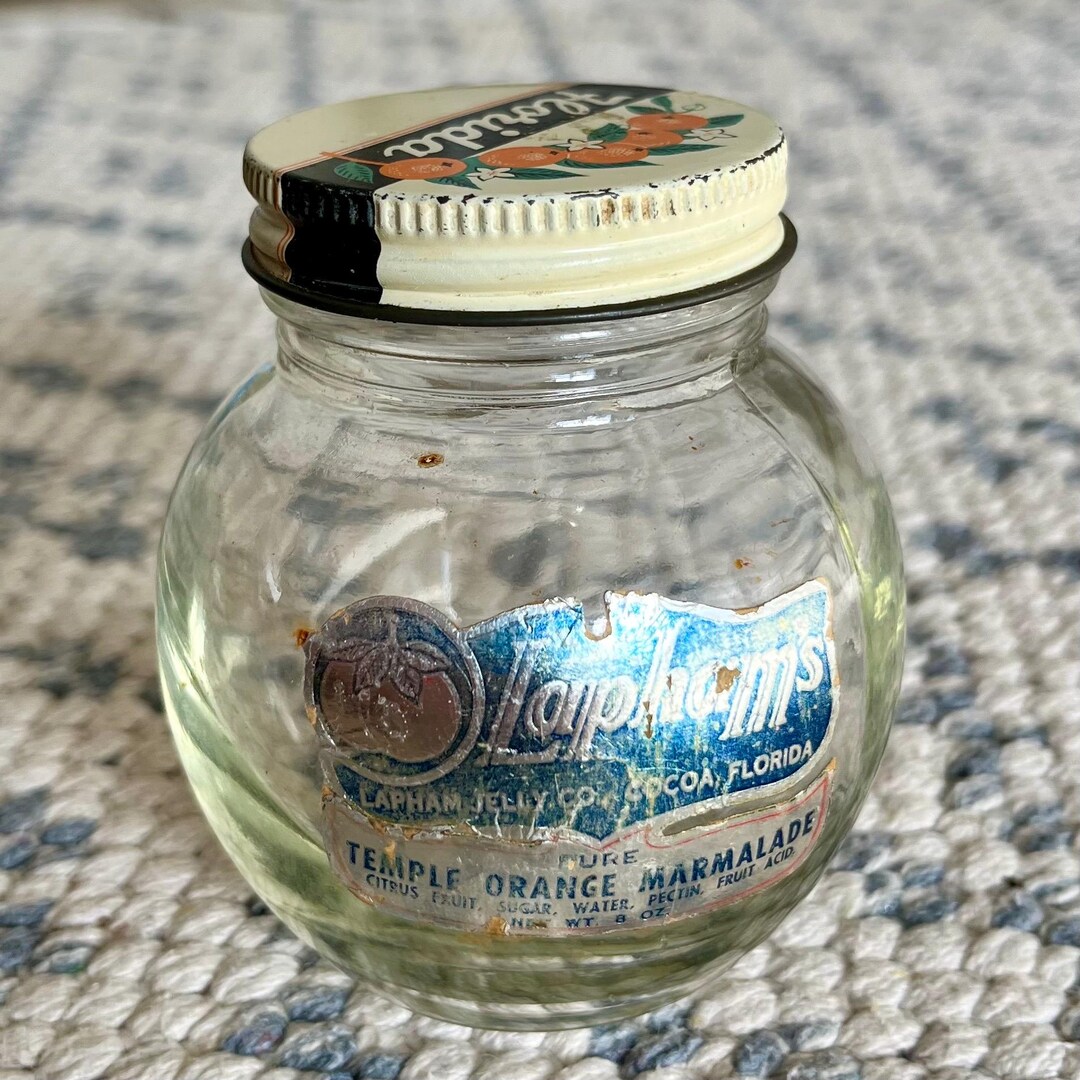 Vtg Lapham Jelly Co. Florida Temple Orange 8 Oz Marmalade Glass Jar - Etsy