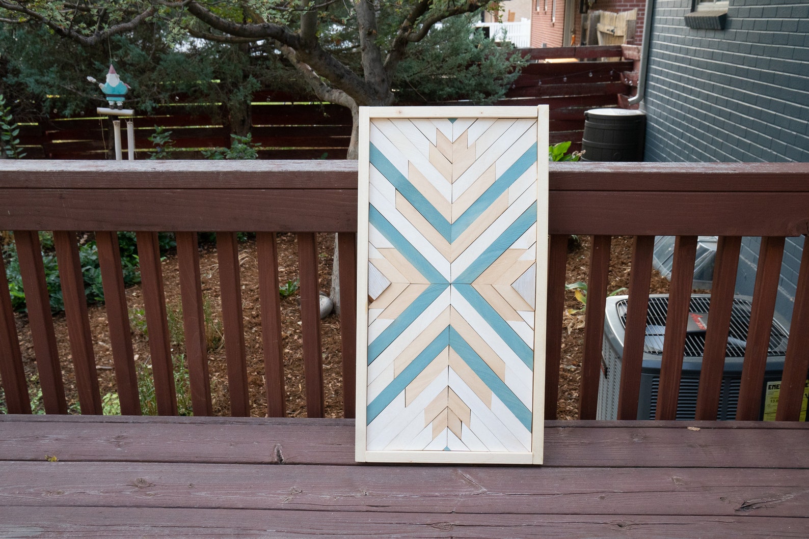 Geometric Patterned Wood Panel - Etsy