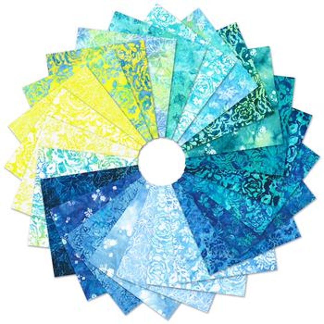 Azure Breeze 10" SQUARES (42 Pieces) by Robert Kaufman - Etsy