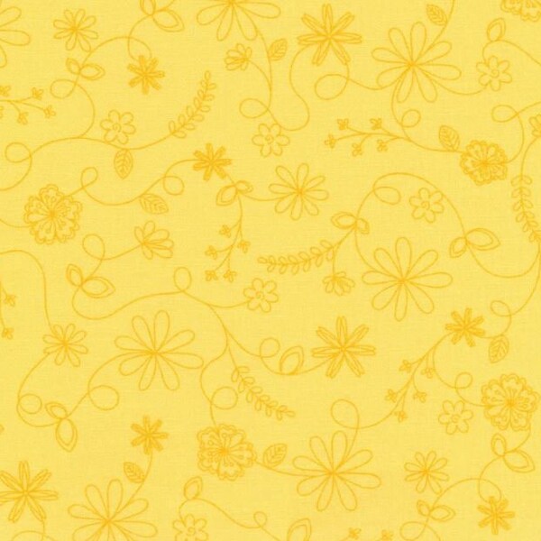 Yellow Floral Fabric - Etsy