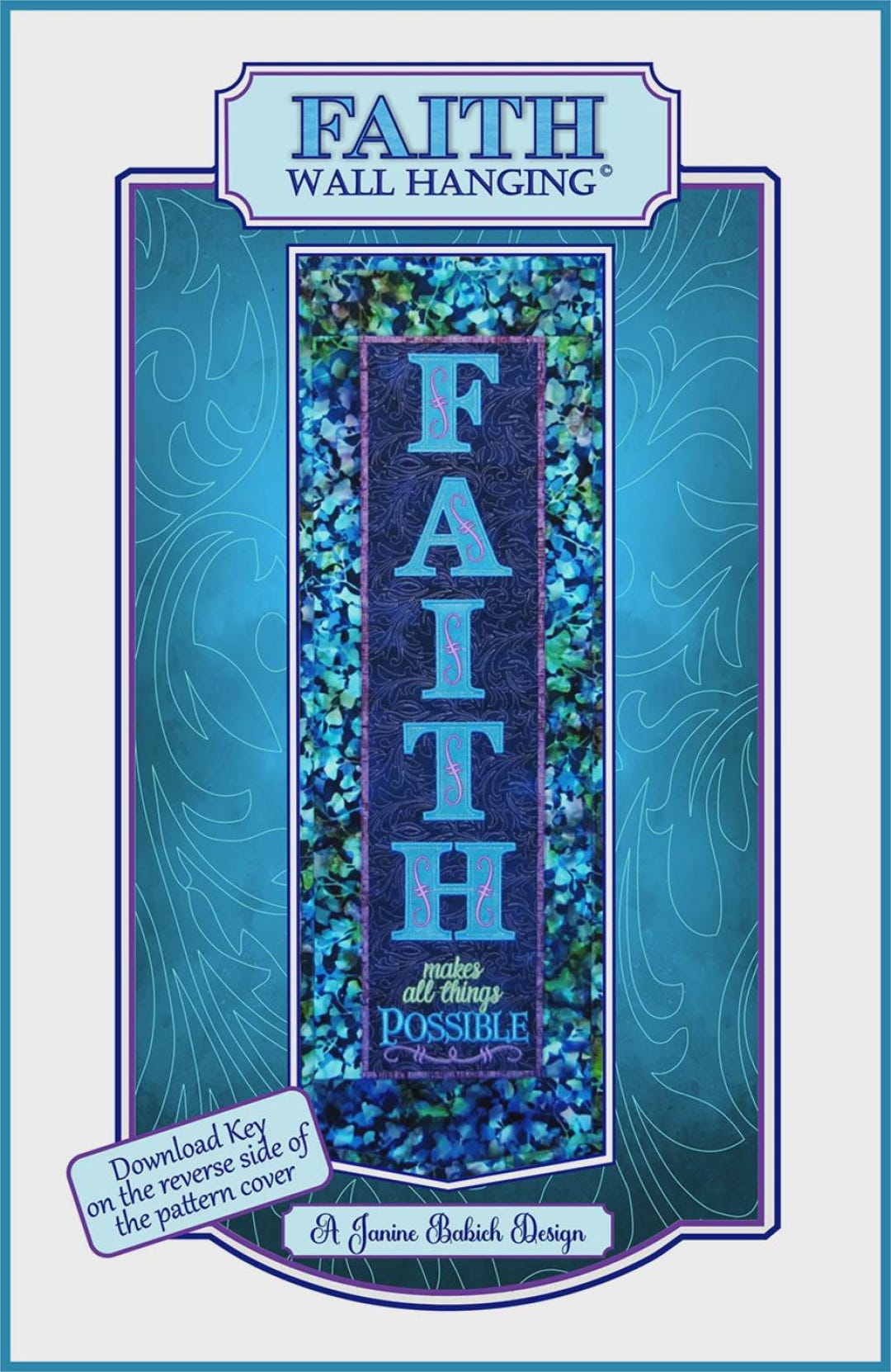 JBDFAITH, Janine Babich Faith Wall Hanging, Downloadable Embroidery ...