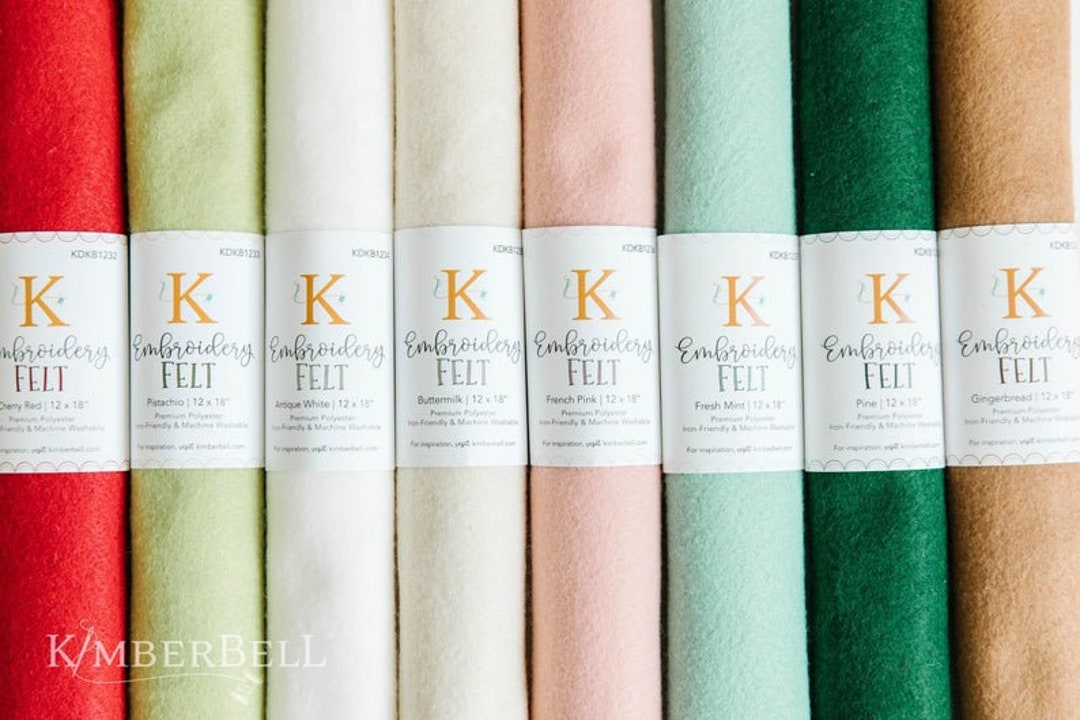 Kimberbell Embroidery Felt - Pine (2nd From the Right in Picture) - Etsy