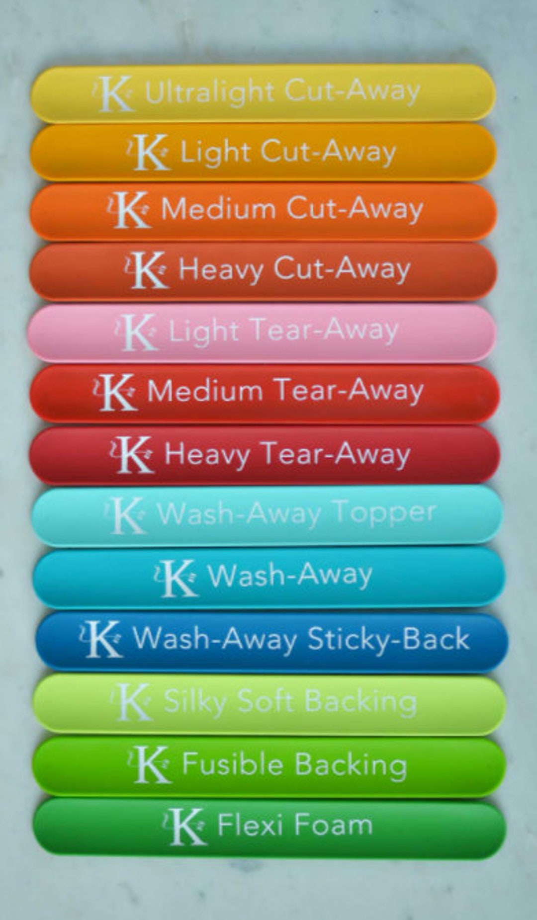Kimberbell Stabilizer Slap Bands set of 13 - Etsy