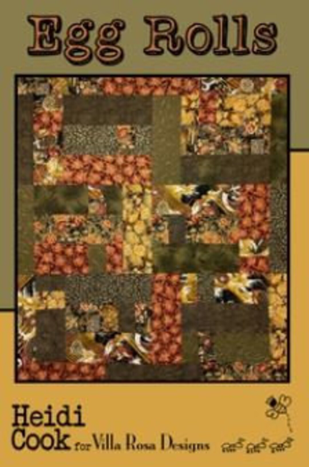 Egg Rolls - Quilt Pattern, Finished Size Approx. 56" X 62", From Villa ...
