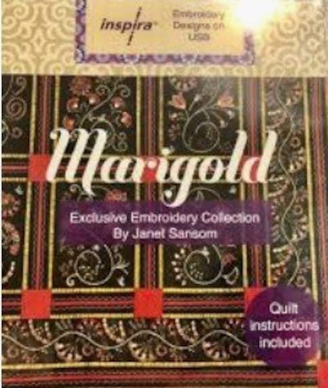 Inspira Marigold Embroidery USB by Janet Sansom - Etsy