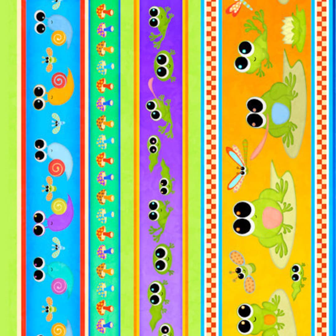 28694-X Hip Hop Frog Stripe, Sold by the 1/2 Yard - Etsy