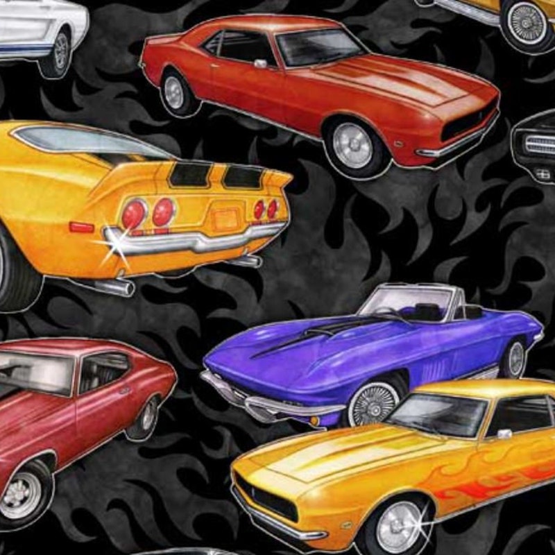 Classic Car Fabric - Etsy
