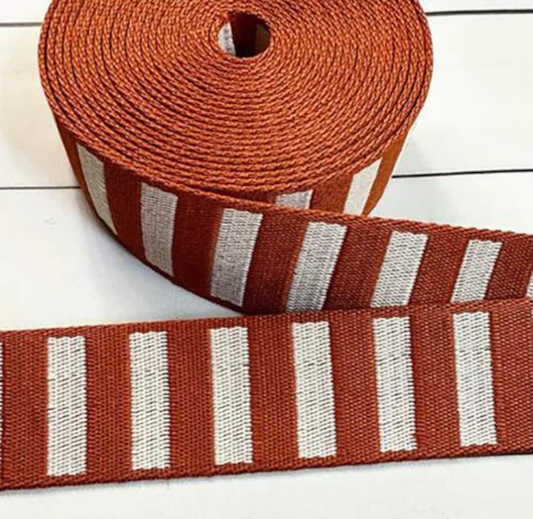 Bold Stripe Webbing Saddle/off White, Sold by the YARD - Etsy