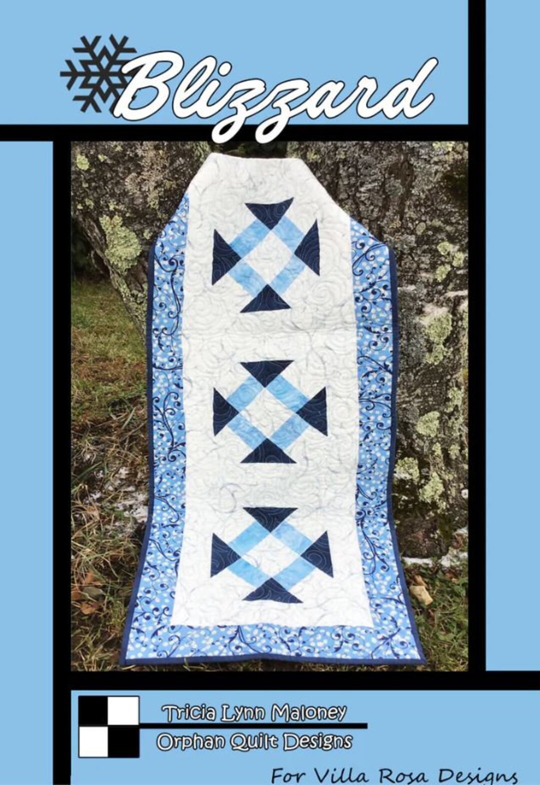 Blizzard - Runner Quilt Pattern, Finished Size Approx. 17" X 55", From ...