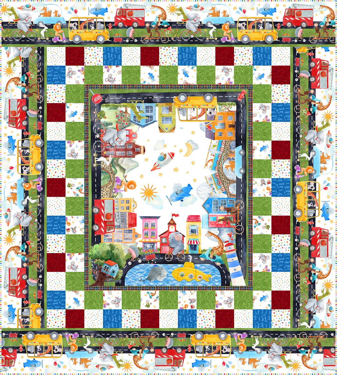 On the Go Quilt KIT, 71"x79" Finished, by in the Beginning Fabrics - Etsy