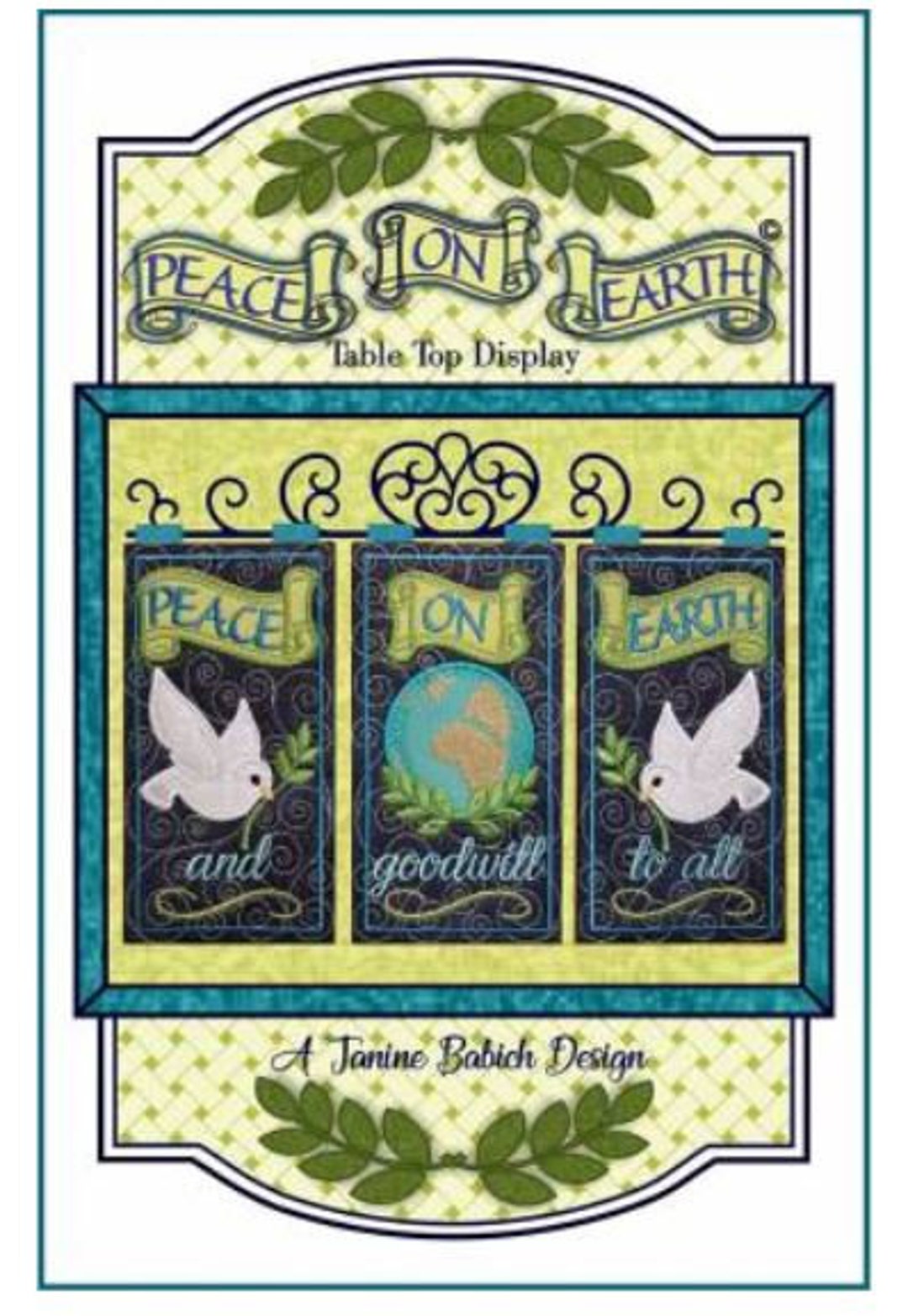 JBDPOE, Peace on Earth Table Top Display, From Janine Babich Designs - Etsy