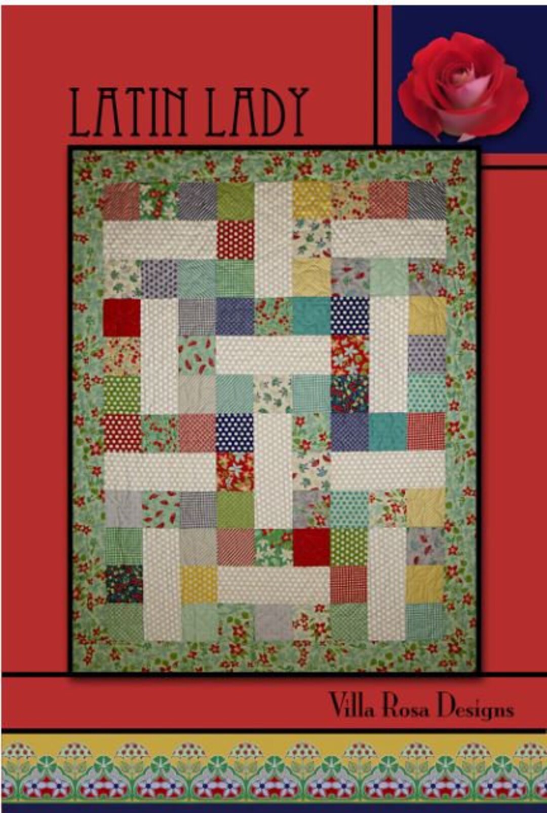 Latin Lady - Quilt Pattern, Finished Quilt Approx. 41" X 54" (51"x64 ...