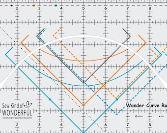 Wonder Curve Ruler by Sew Kind of Wonderful, Curved Piecing Ruler ...
