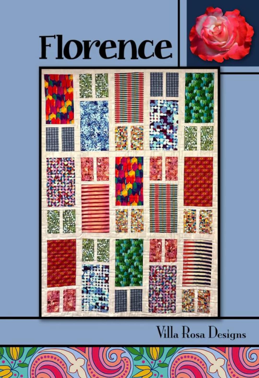 Florence - Quilt Pattern, Finished Size Approx. 60" X 80", From Villa ...