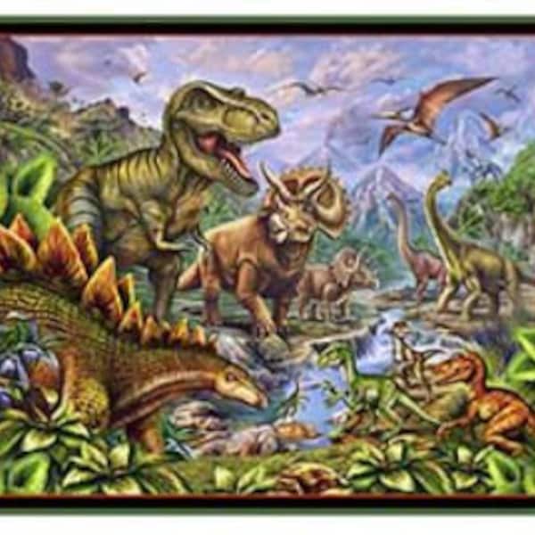 Dinosaur Quilt Panel - Etsy