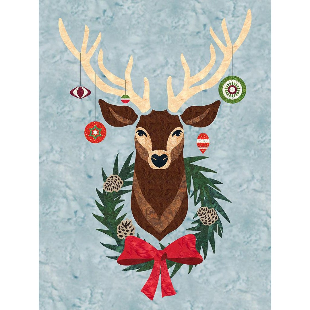 Oh Christmas Deer - Laser Cut Quilt Kit, Finished Size Approx. 24" X 32 ...