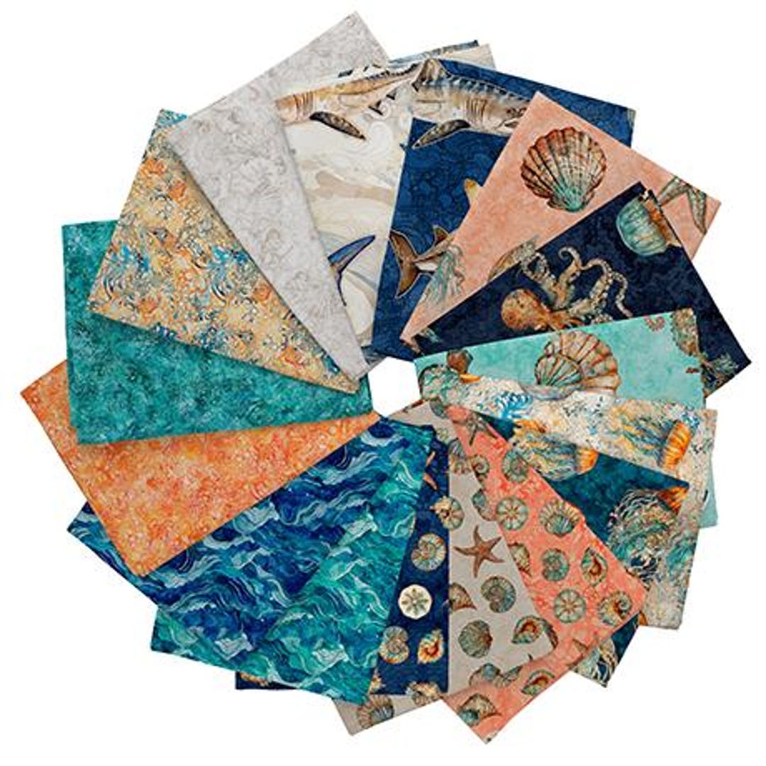 Atlantis Set of 16 Fat Quarters by QT Fabrics - Etsy