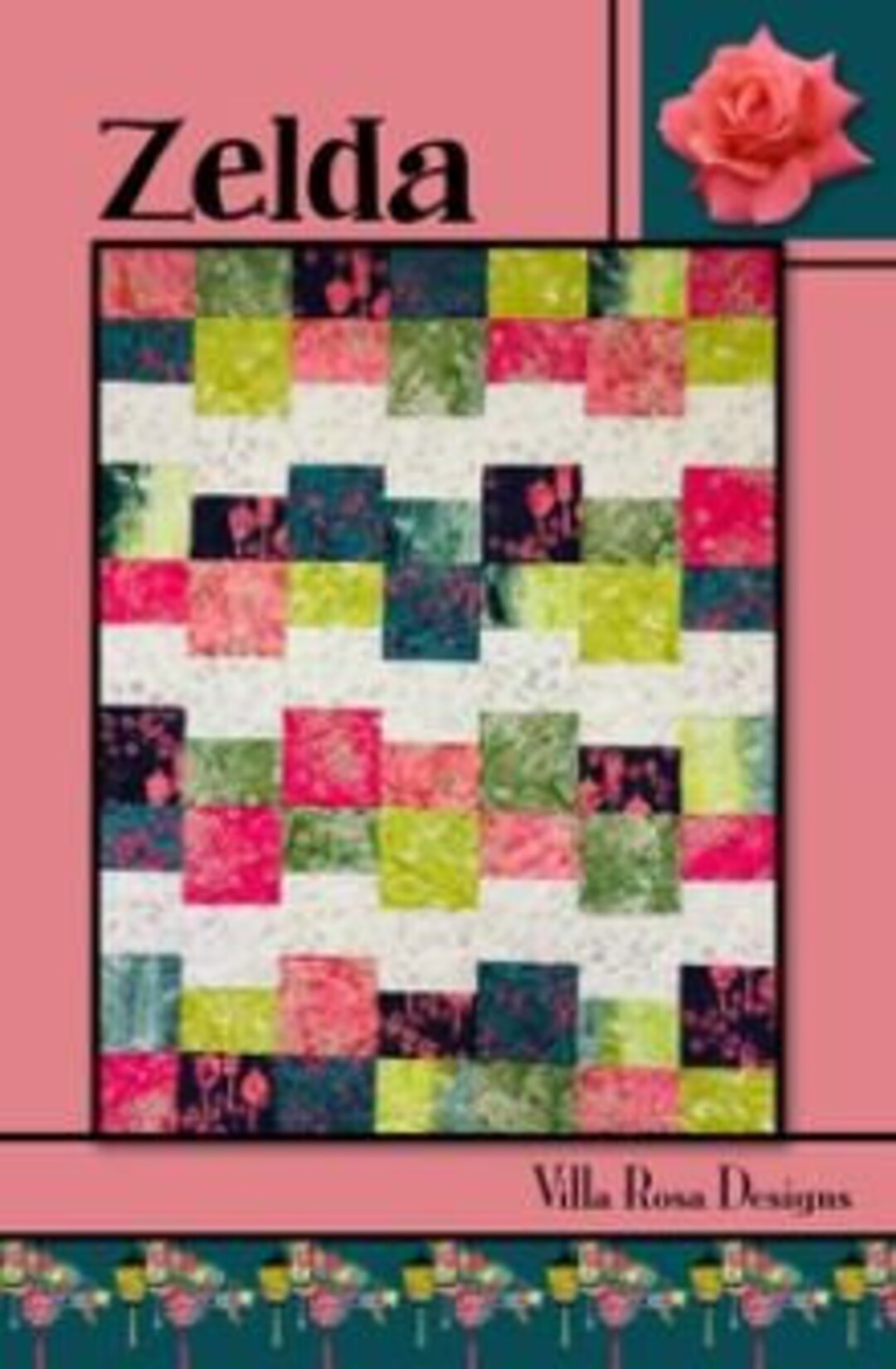 Zelda - Quilt Pattern, Finished Size Approx. 42" X 55", From Villa Rosa ...