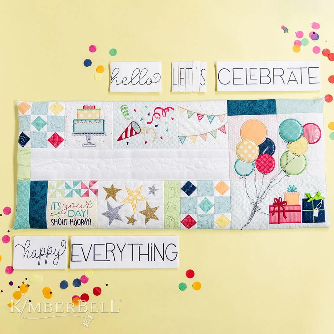 SALE Kimberbell Shout Hooray Bundle--embroidery CD, Embellishment Kit ...