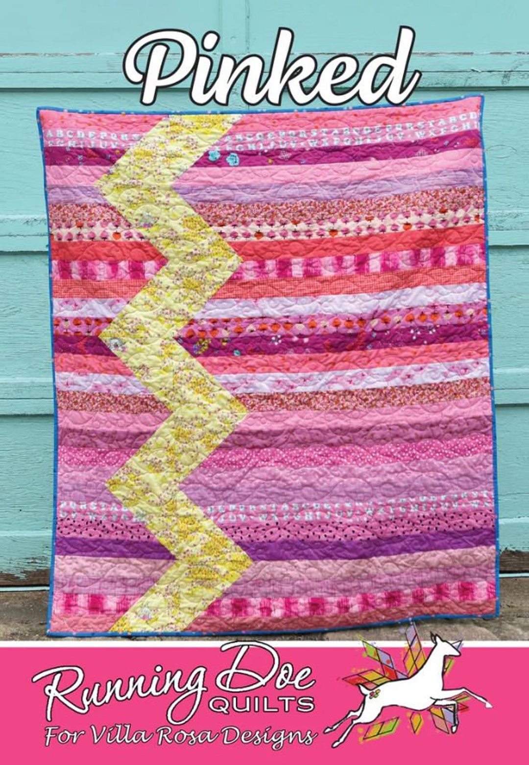 Pinked - Quilt Pattern, Finished Size Approx. 46' X 56", From Villa ...