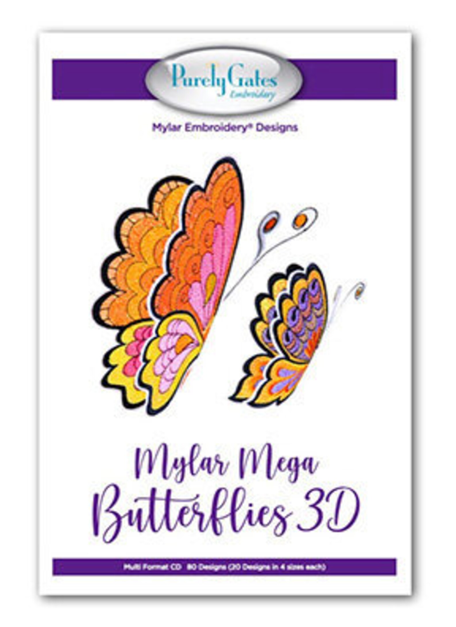Purely Gates Mylar Mega Butterflies 3D Embroidery CD | Etsy