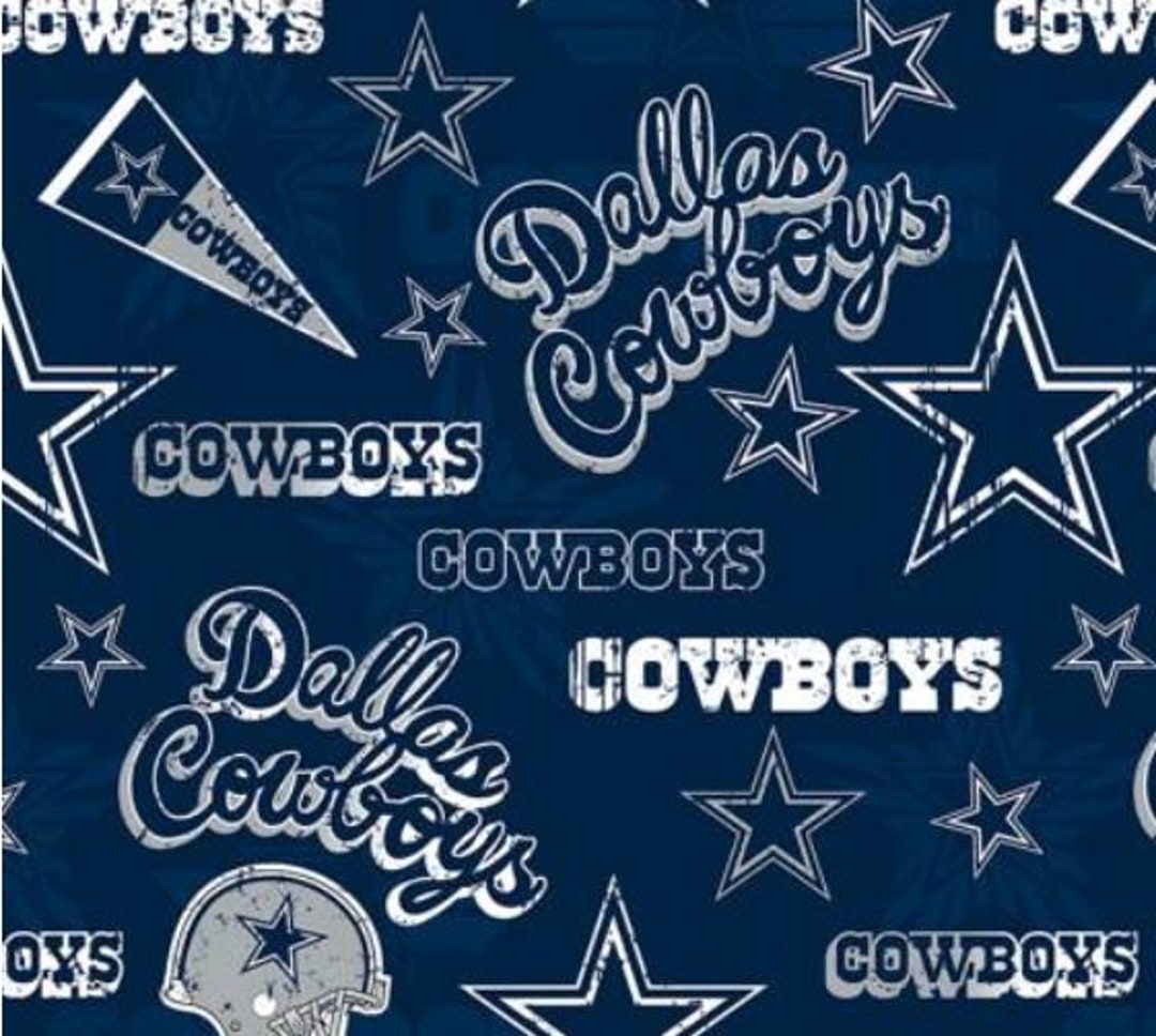 NFL-RC-1443, NFL Football- Dallas Cowboys, 58" Wide, Sold by the 1/2 ...