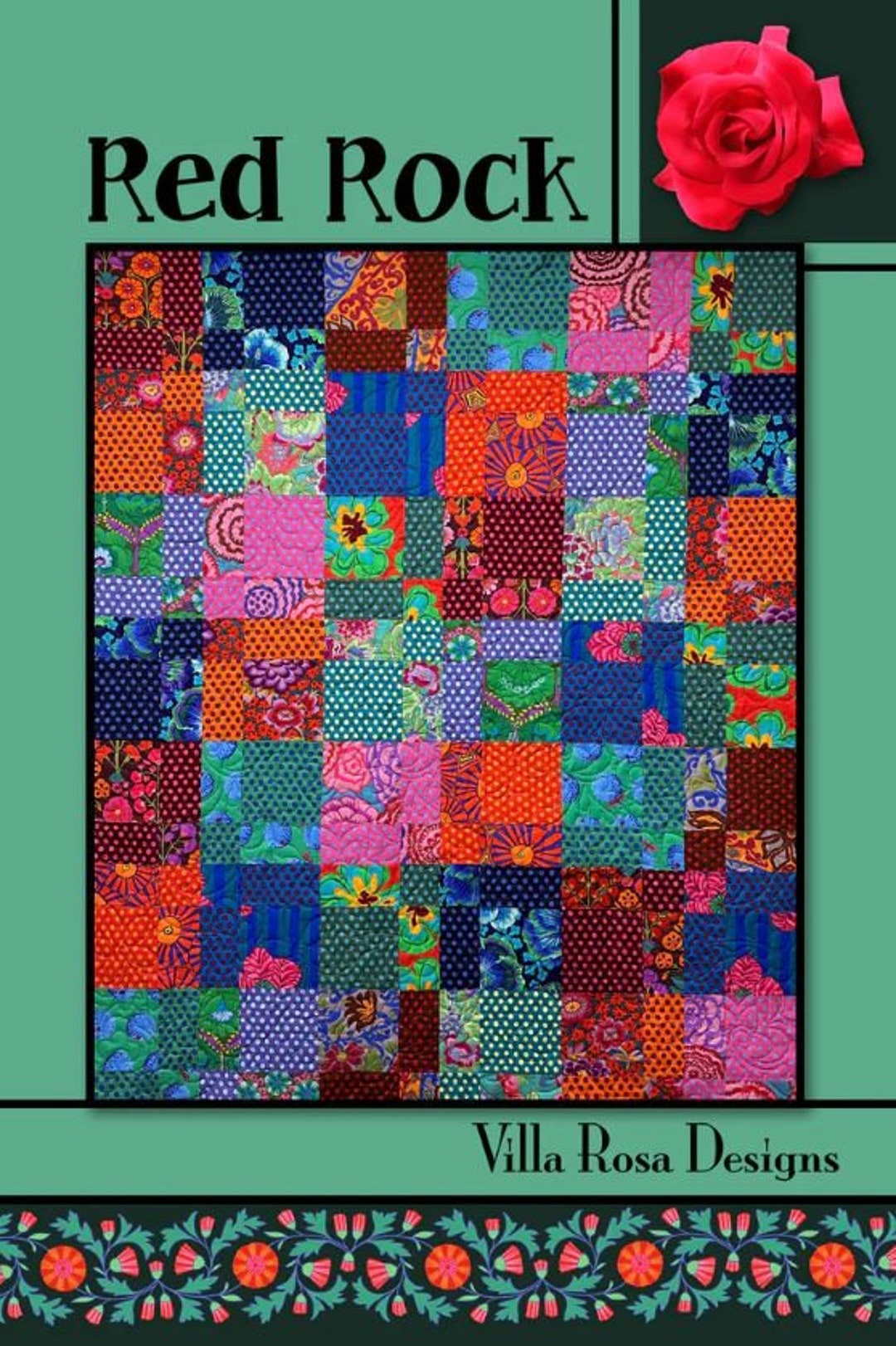 Red Rock - Quilt Pattern, Finished Size Approx. 54" X 63", From Villa ...