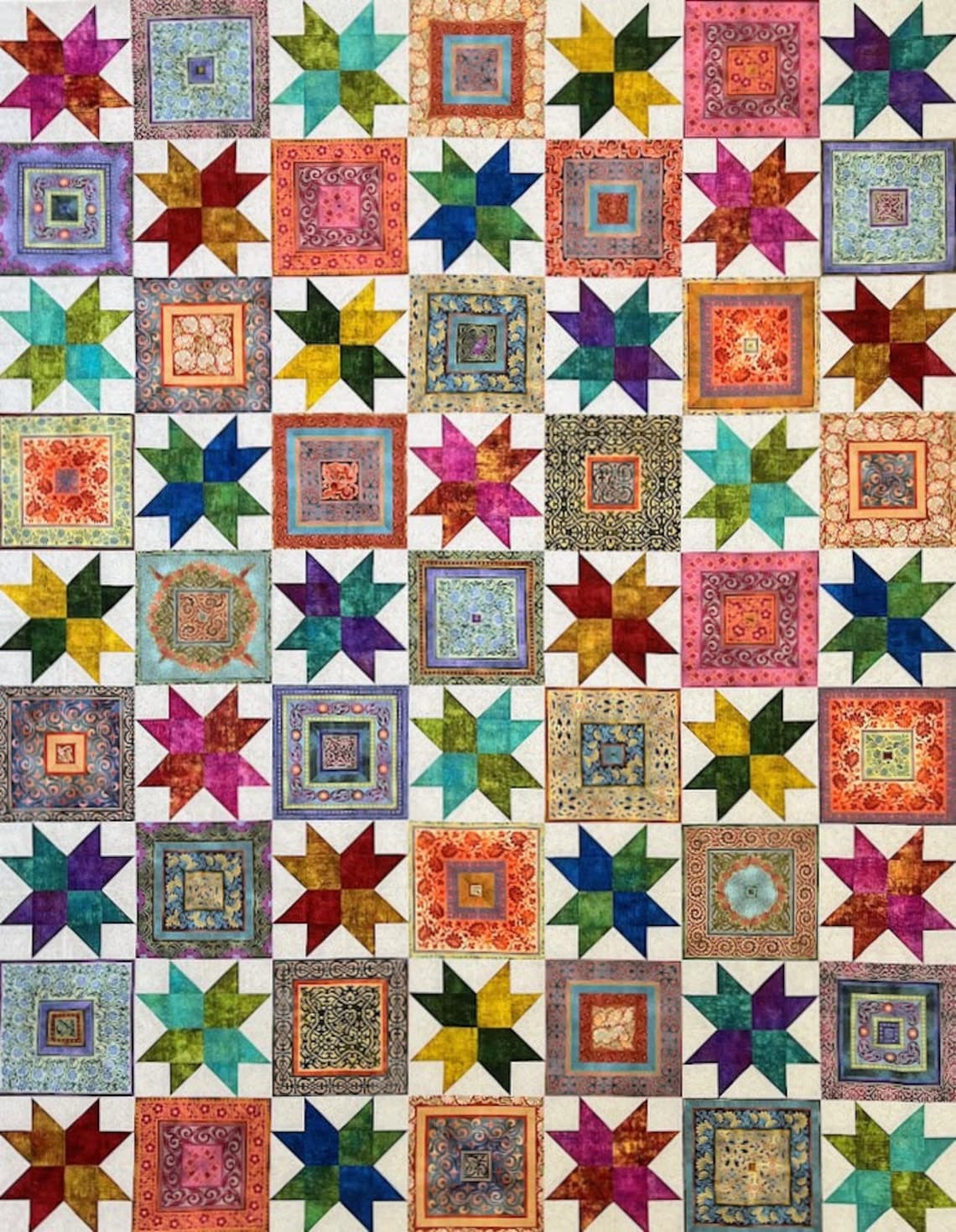 Mexican Tiles Pattern 56"x72", Designed by Karen Montgomery - Etsy