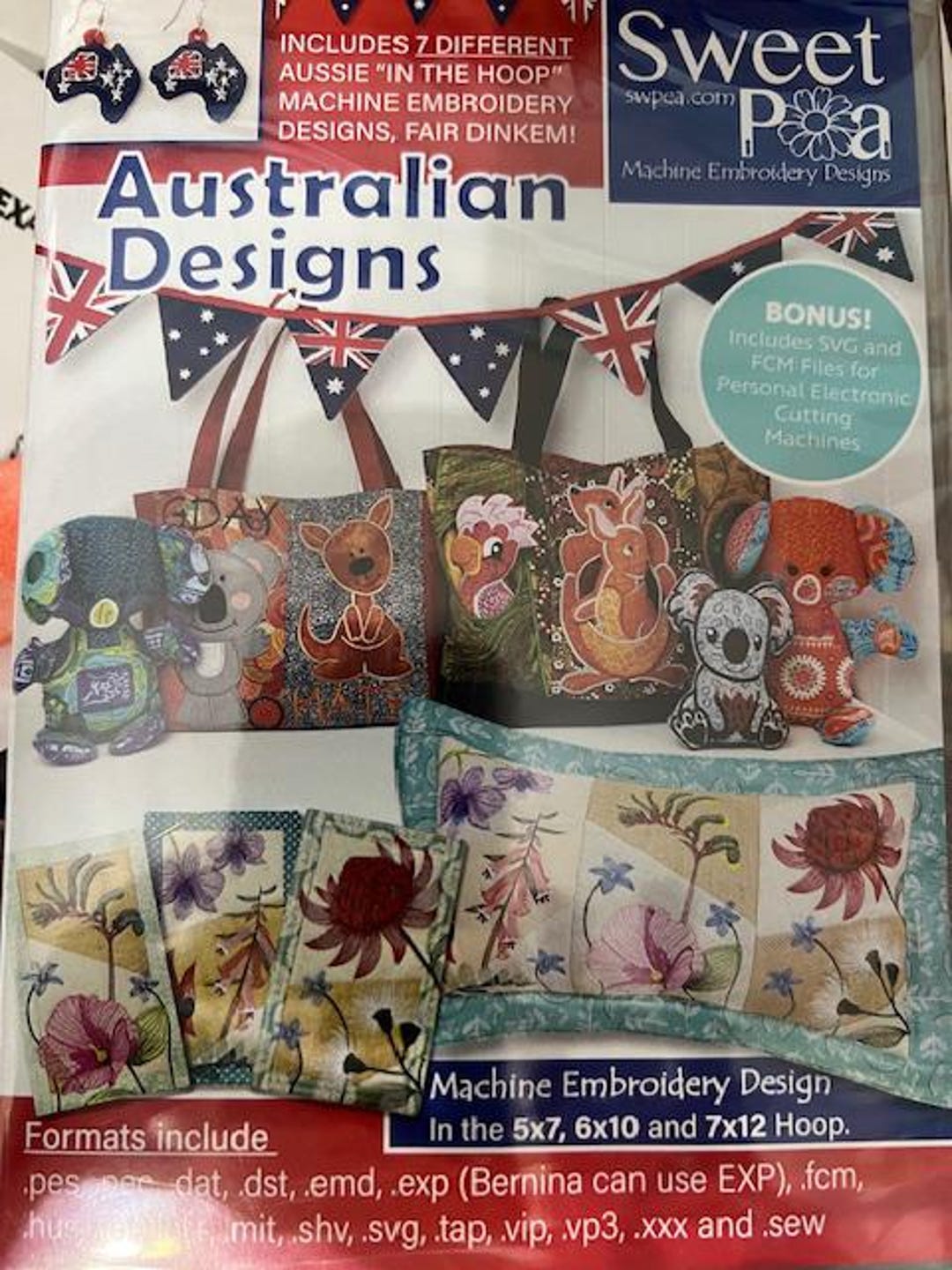 Sweet Pea Australian Designs Embroidery CD, Multi-formatted - Etsy ...