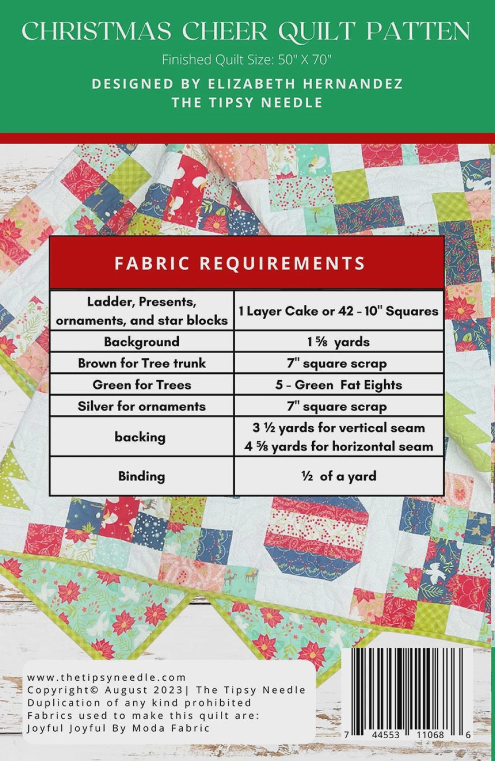 TTN-128 Christmas Cheer Quilt Pattern 50"x70" - Etsy