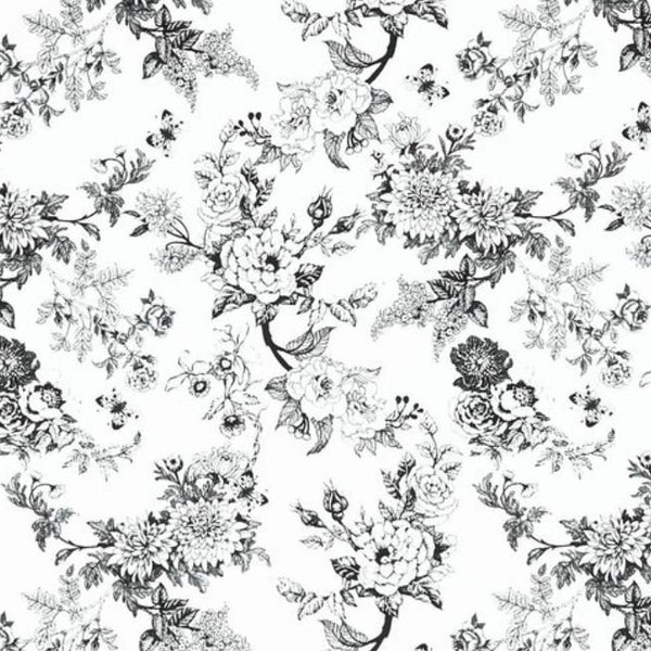 Black Toile Fabric - Etsy