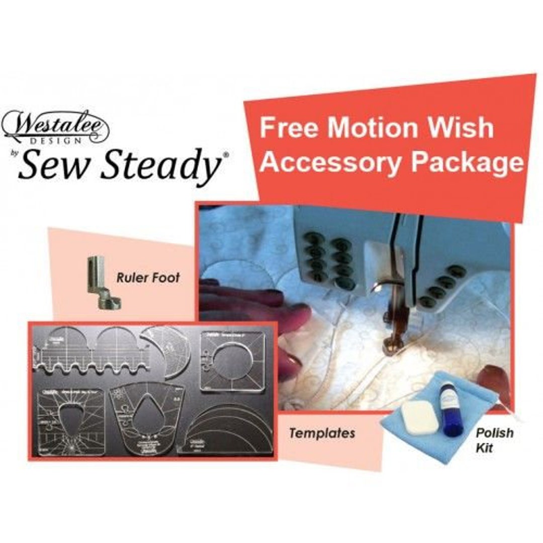 Westalee/sew Steady Ruler Foot Quilting Template Starter SET, LOW Shank ...