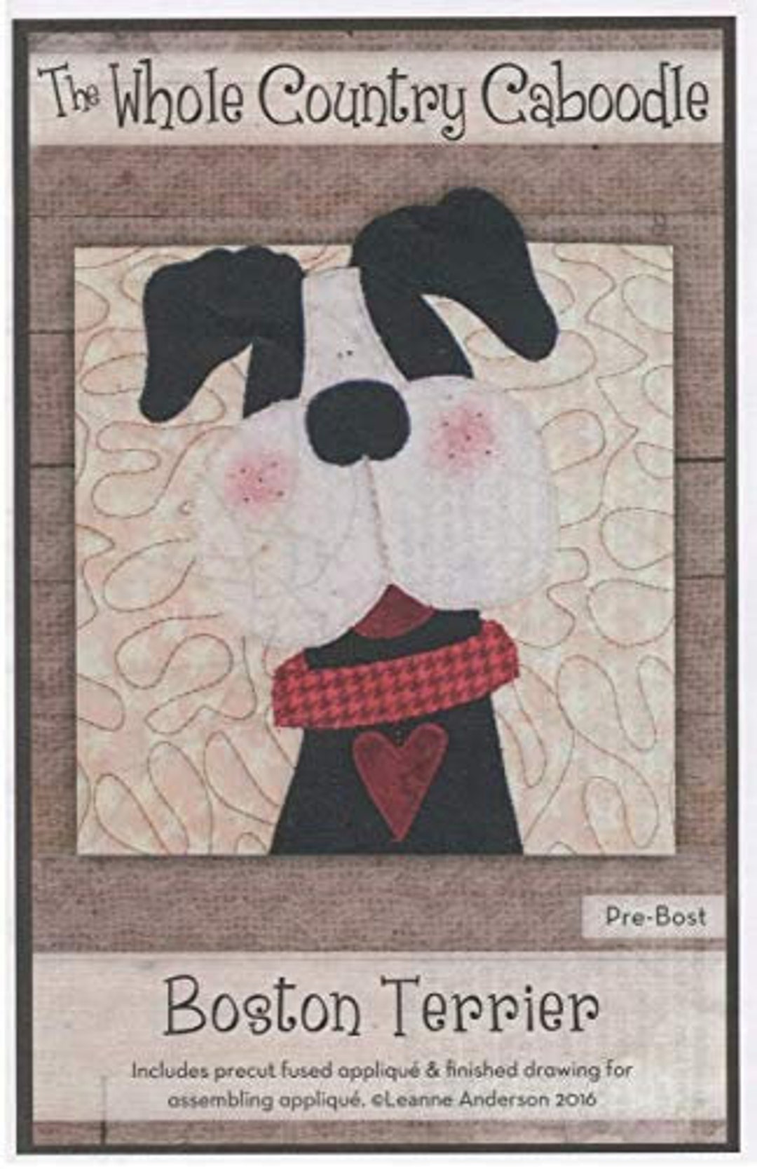 The Whole Country Caboodle Boston Terrier Precut - Etsy