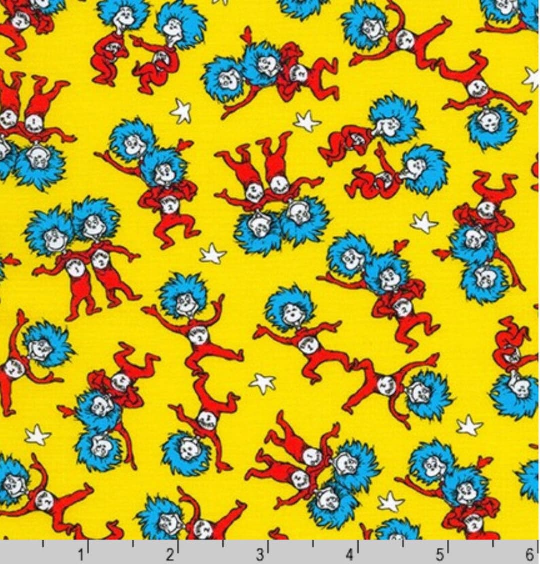 ADE20828-5, A Little Dr. Seuss - Thing One and Thing Two (on Yellow ...