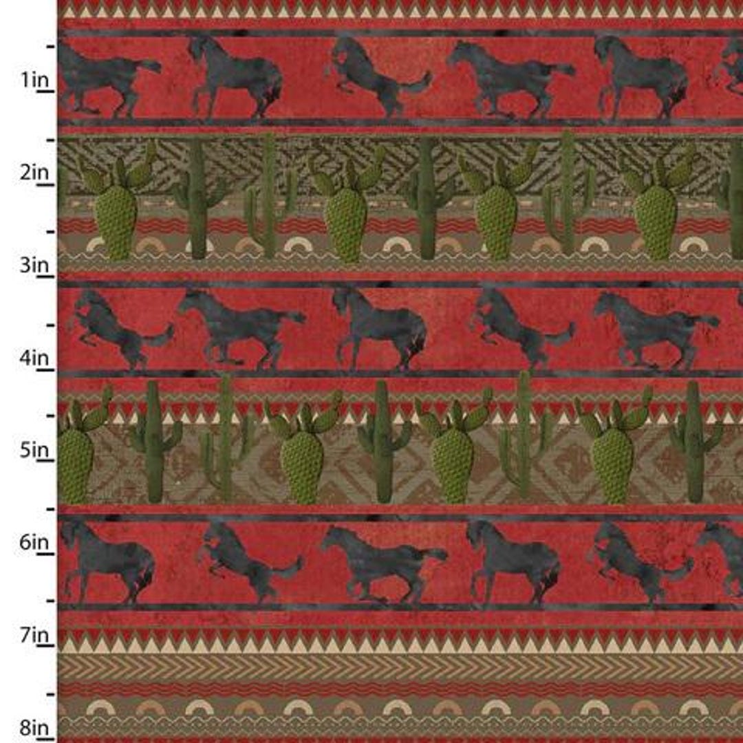 22253-RED, Hold Your Horses Giddy up Stripe, Sold by the 1/2 Yard - Etsy