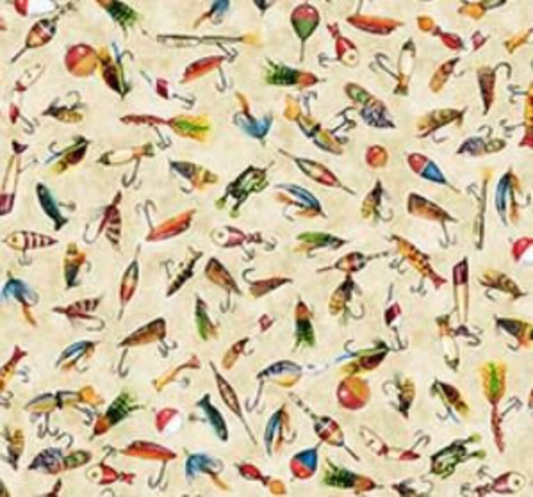 2600-30070-E, Fish Tails - Fishing Lures (tan), 44"/45" Wide, Sold by ...