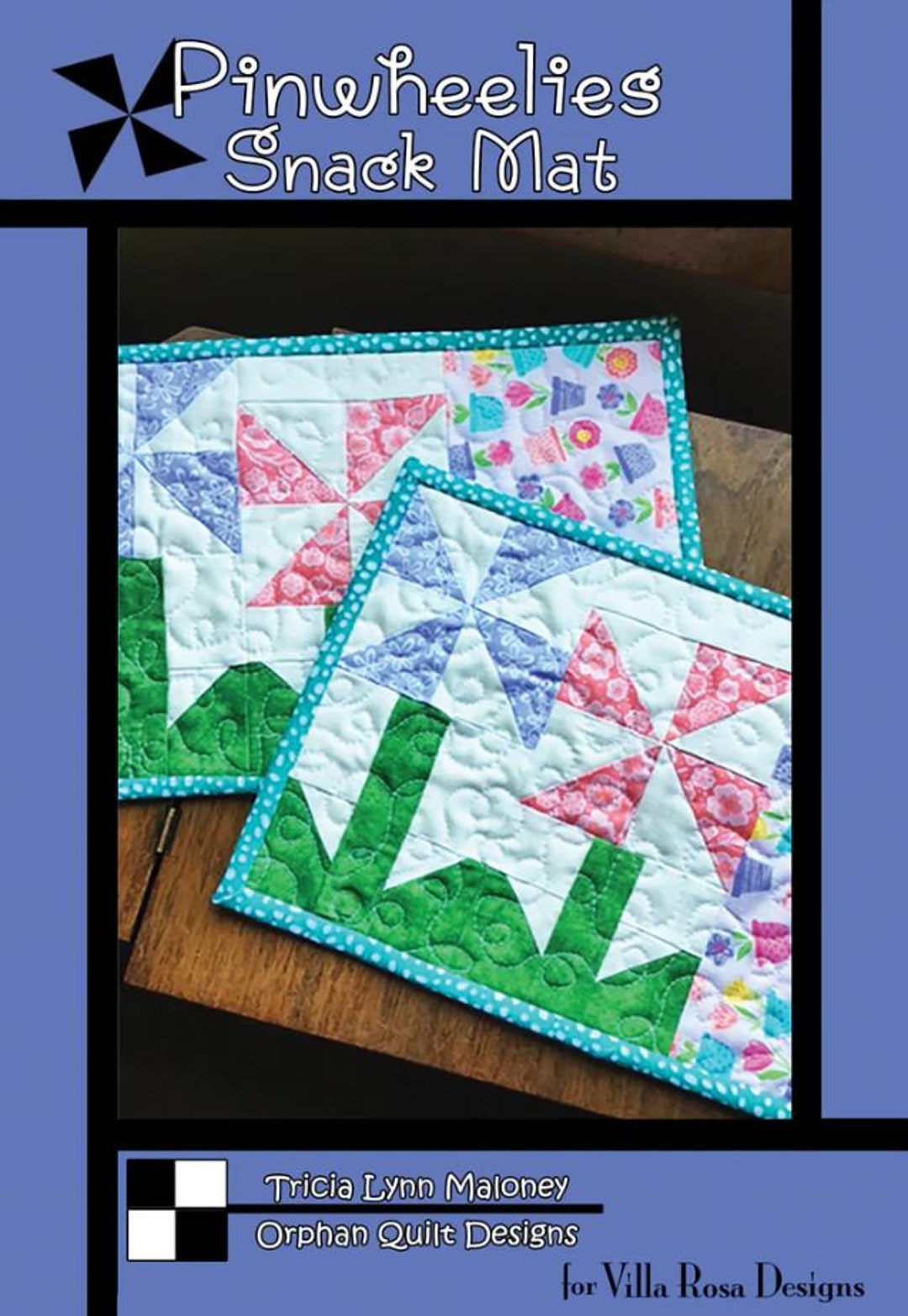 Pinwheelies Snack Mat - Runner Quilt Pattern, 8" X 14" (instructions ...