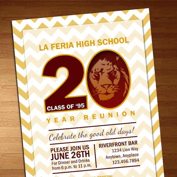 High School Reunion Invitations - Etsy